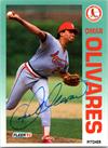 Omar Olivares autographed Baseball Card (St. Louis Cardinals) 1992 Fleer #584