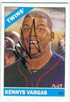 Kennys Vargas autographed baseball card (Minnesota Twins) 2015 Topps Heritage #165