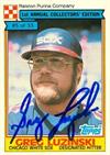 Greg Luzinski autographed baseball card (Chicago White Sox) 1984 Topps Purina #5