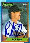 Rick Schu autographed Baseball Card (Detroit Tigers) 1990 Topps #498